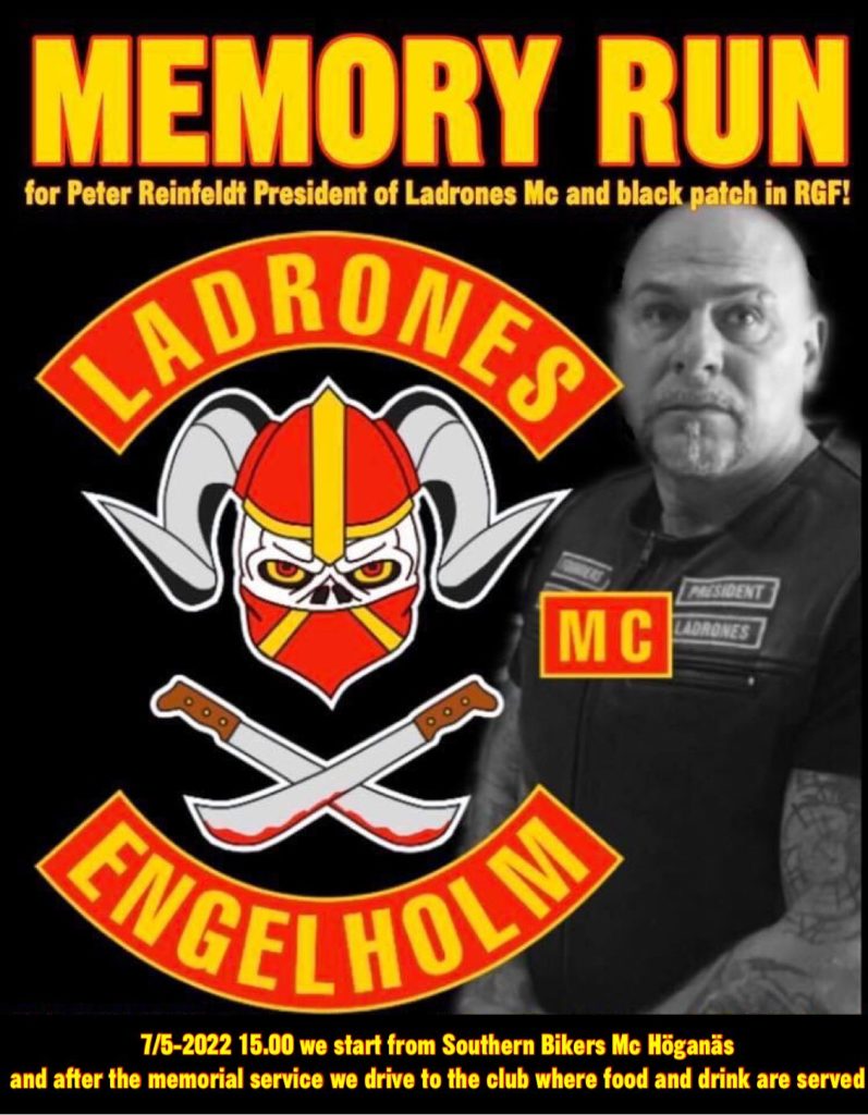 May 7, 2022, Memory Run for Peter Reinfeldt, President of Ladrones MC ...