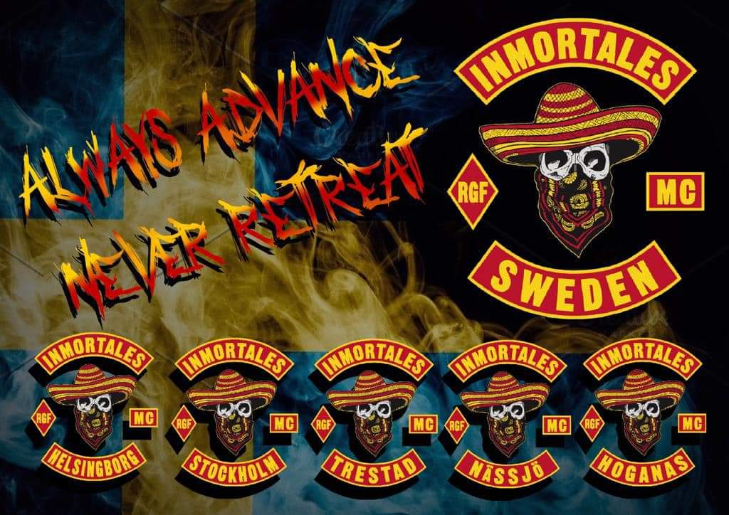 INMORTALES MC SWEDEN – ALWAYS ADVANCE! NEVER RETREAT! – Red and Gold Family